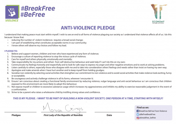 Petition #BreakFree Anti-Violence Pledge